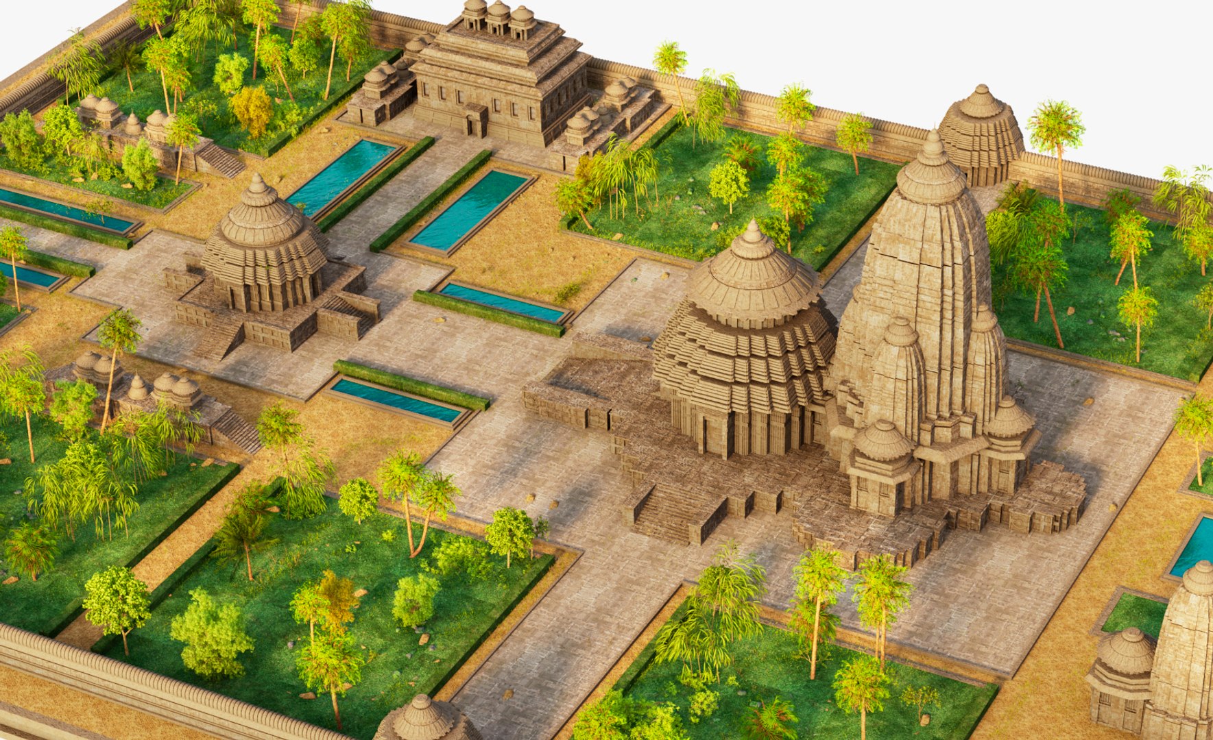 3D Kornak Temple Sun Complex Model - TurboSquid 2323375