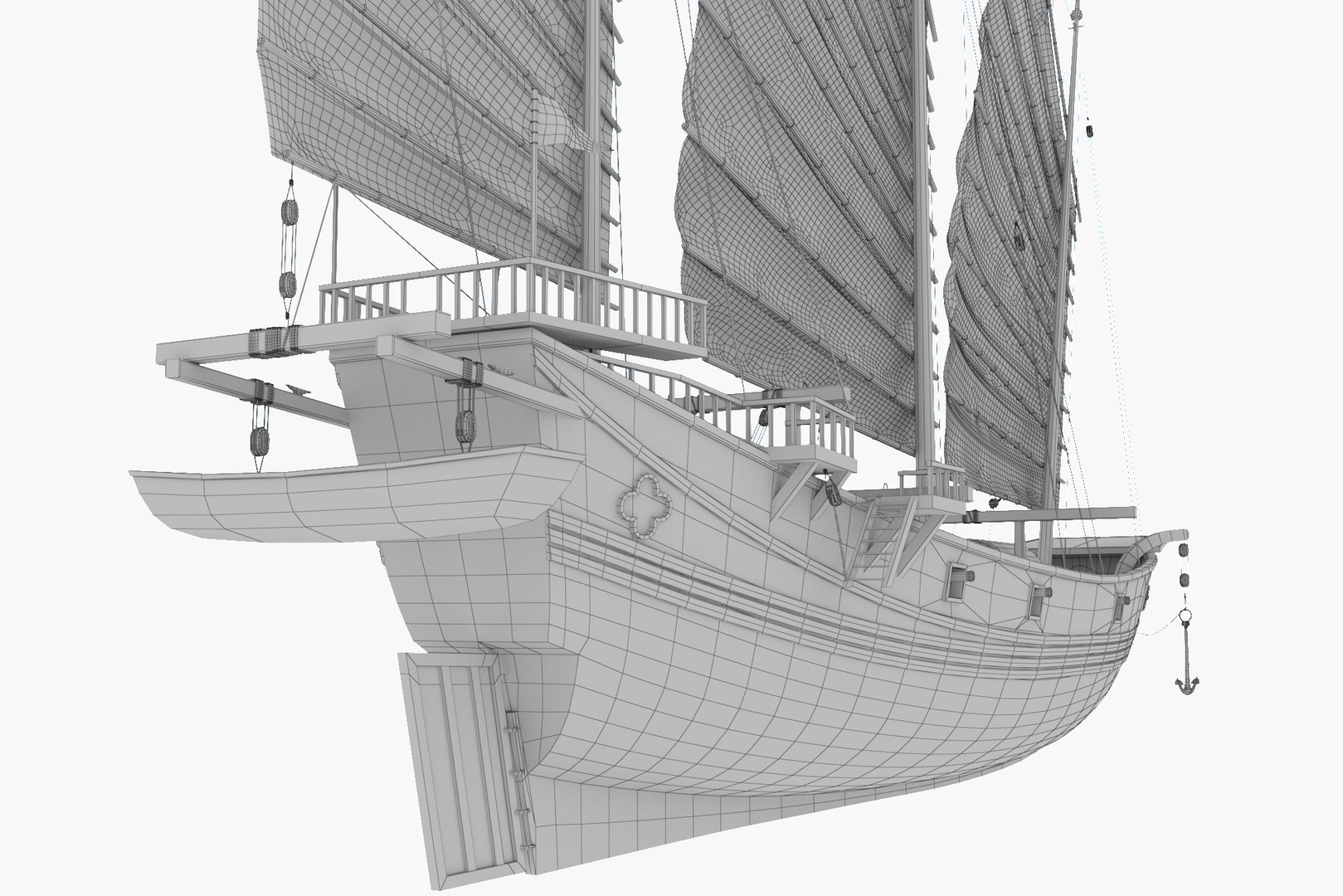 Chinese Junk Ship 3D Model - TurboSquid 1930409