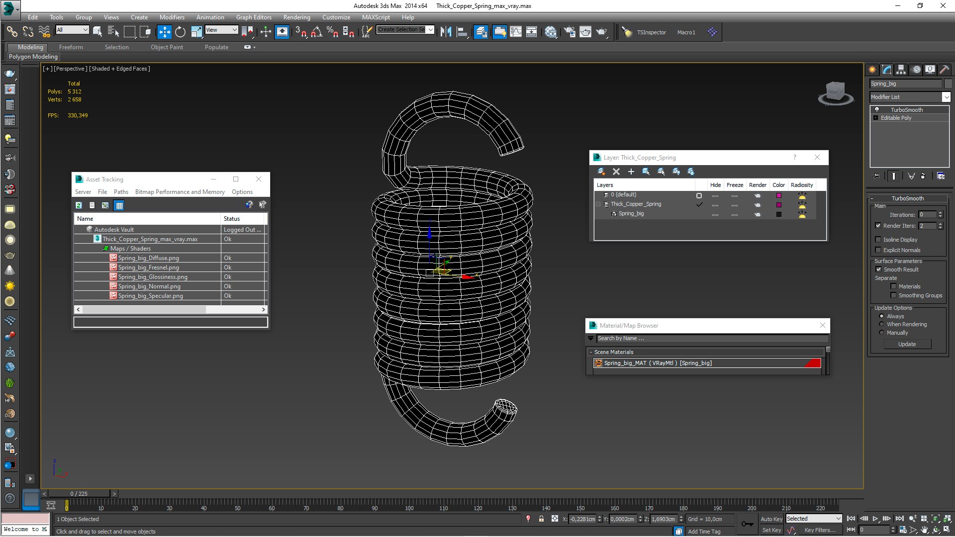 3D Thick Copper Spring Model - TurboSquid 2223962
