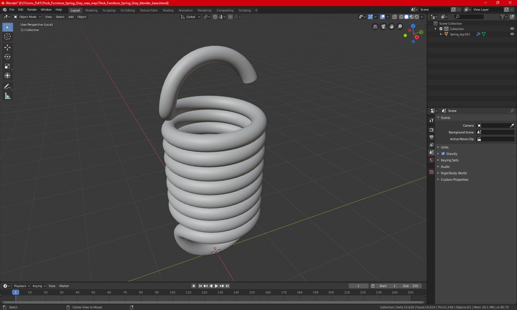 3D Thick Copper Spring Model - TurboSquid 2223962