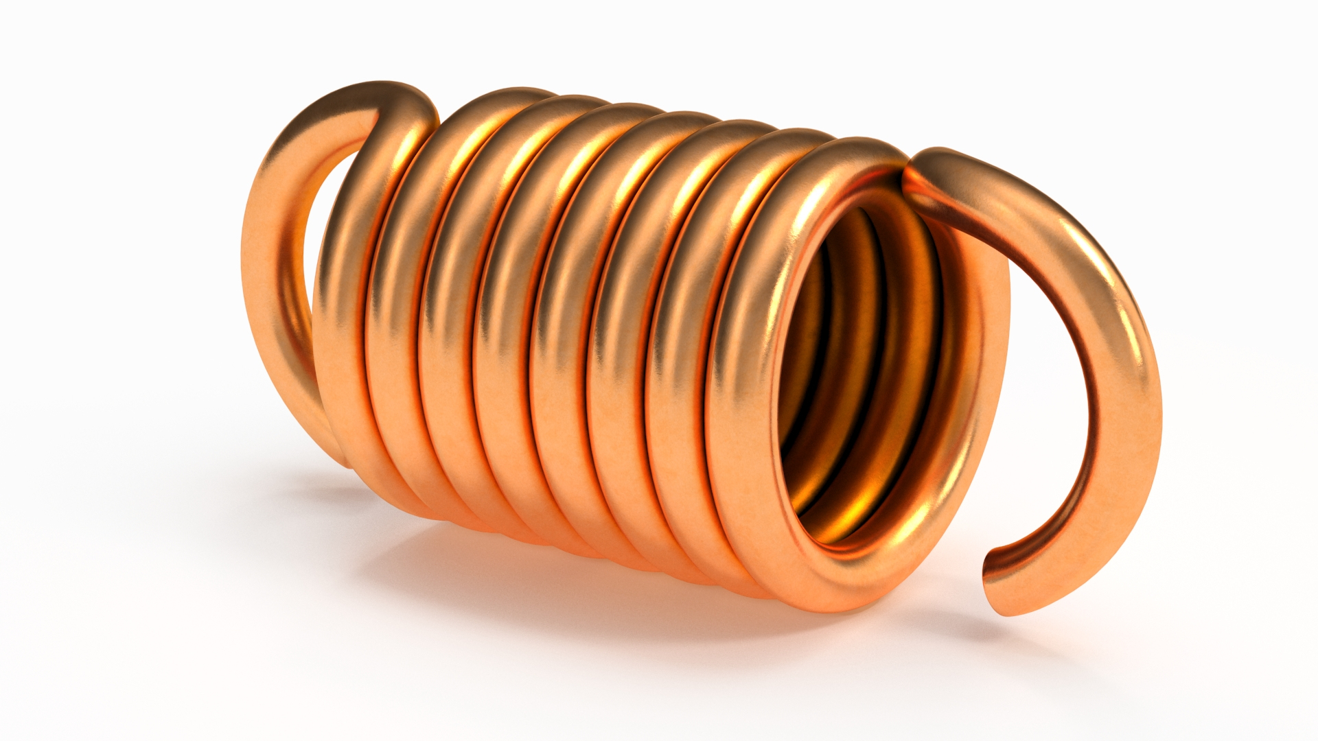 3D Thick Copper Spring Model - TurboSquid 2223962