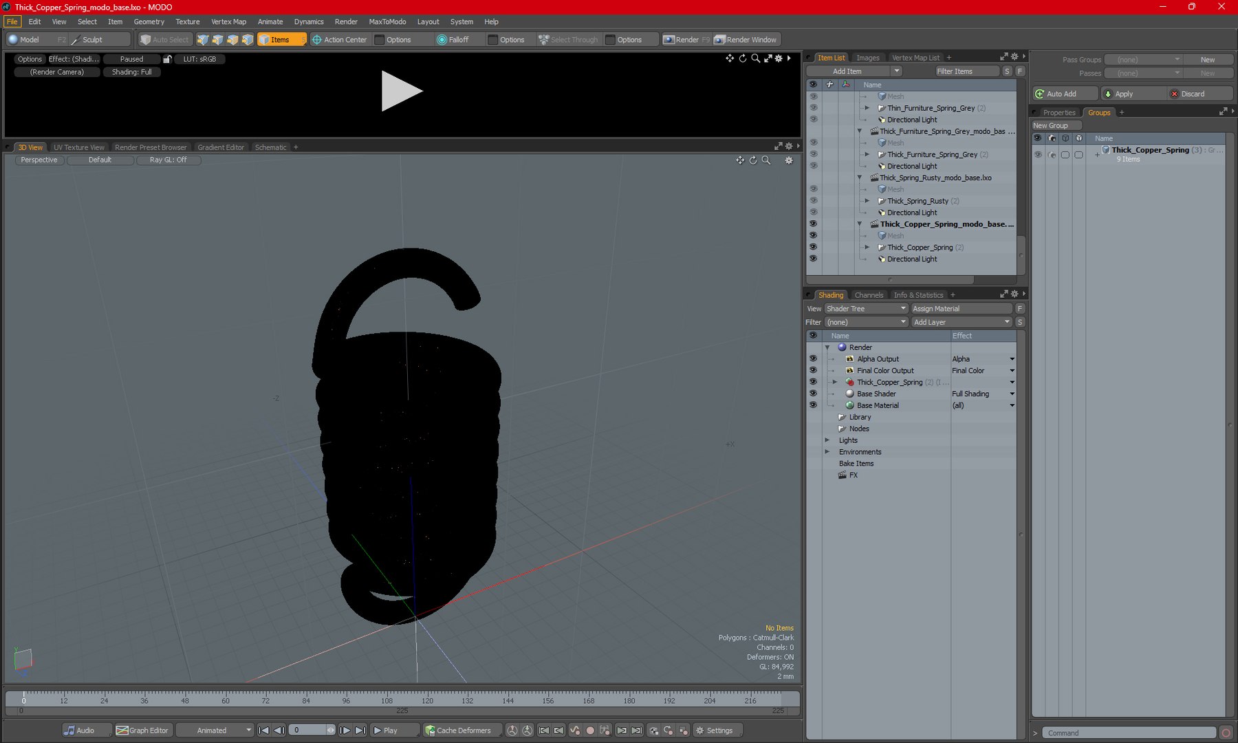 3D Thick Copper Spring Model - TurboSquid 2223962