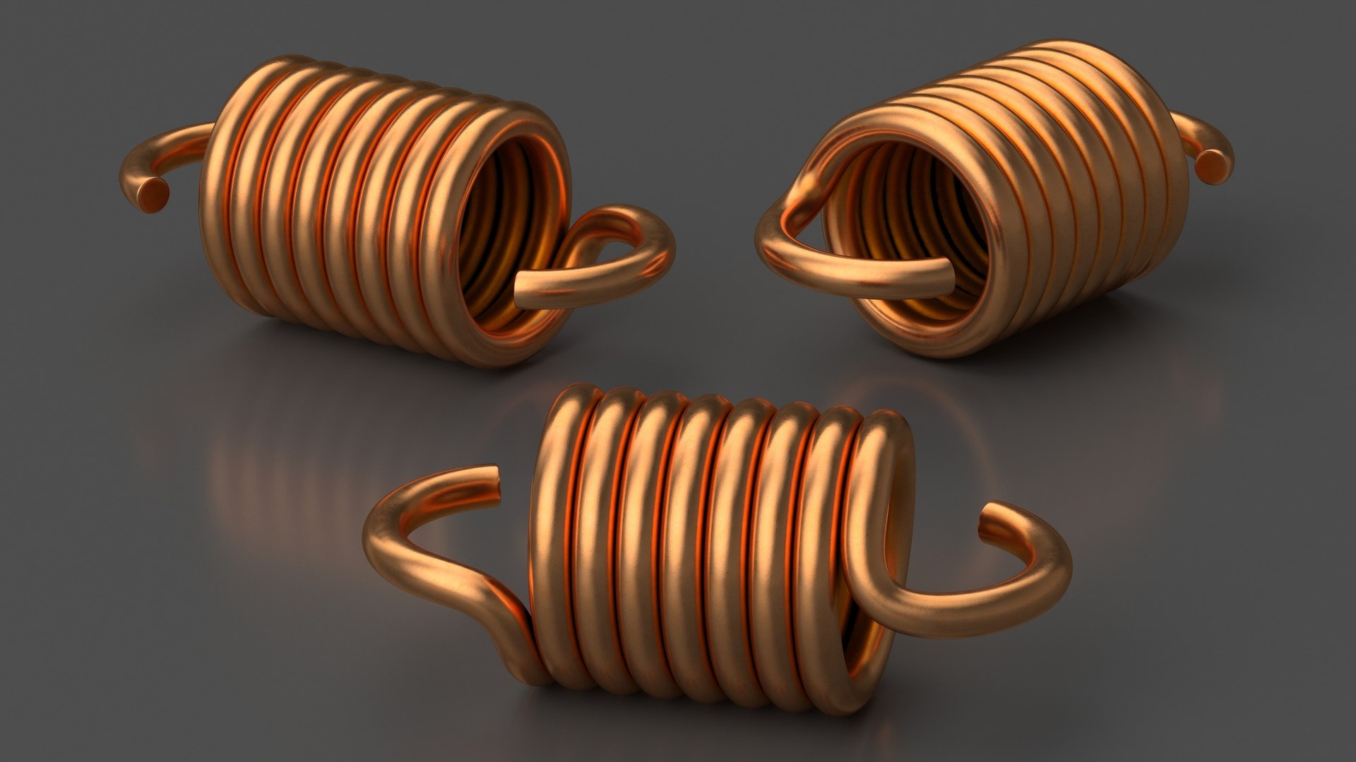 3D Thick Copper Spring Model - TurboSquid 2223962