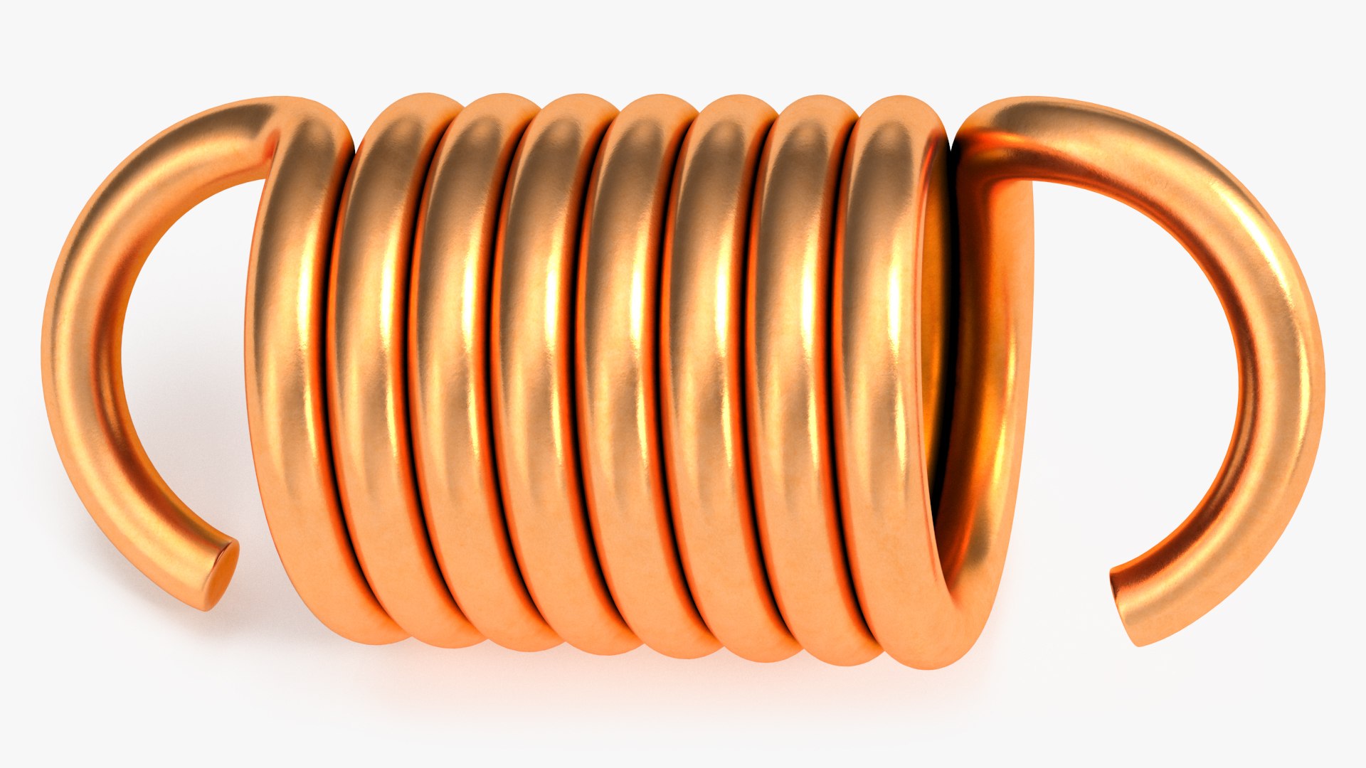 3D Thick Copper Spring Model - TurboSquid 2223962