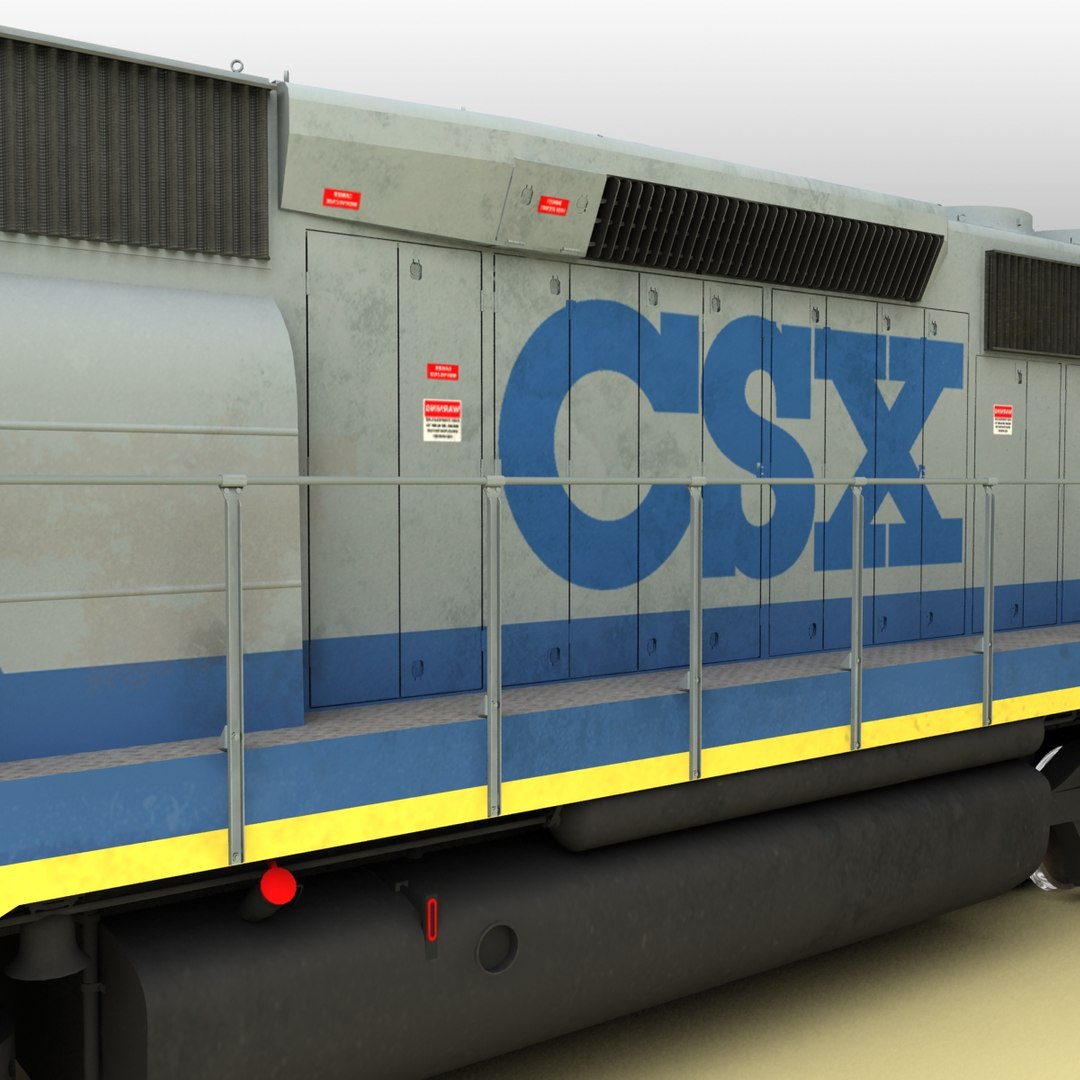 3ds Max Emd Sd40-2 Engines Csx