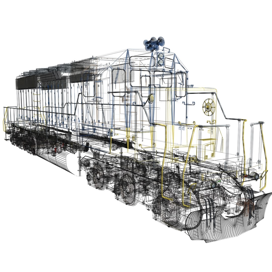 3ds Max Emd Sd40-2 Engines Csx