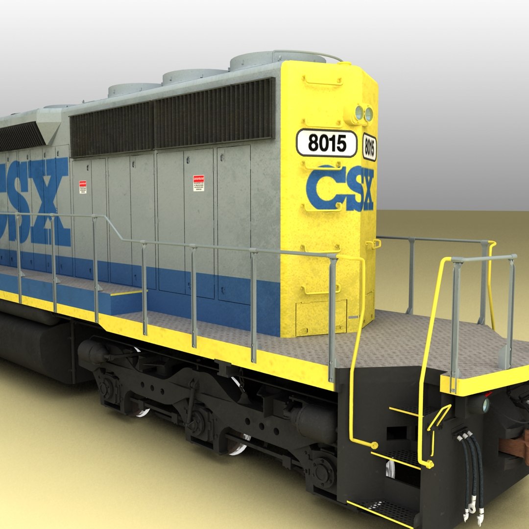 3ds Max Emd Sd40-2 Engines Csx