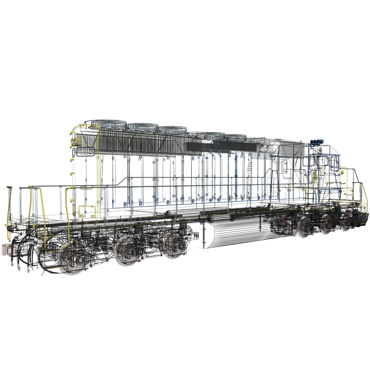 3ds max emd sd40-2 engines csx