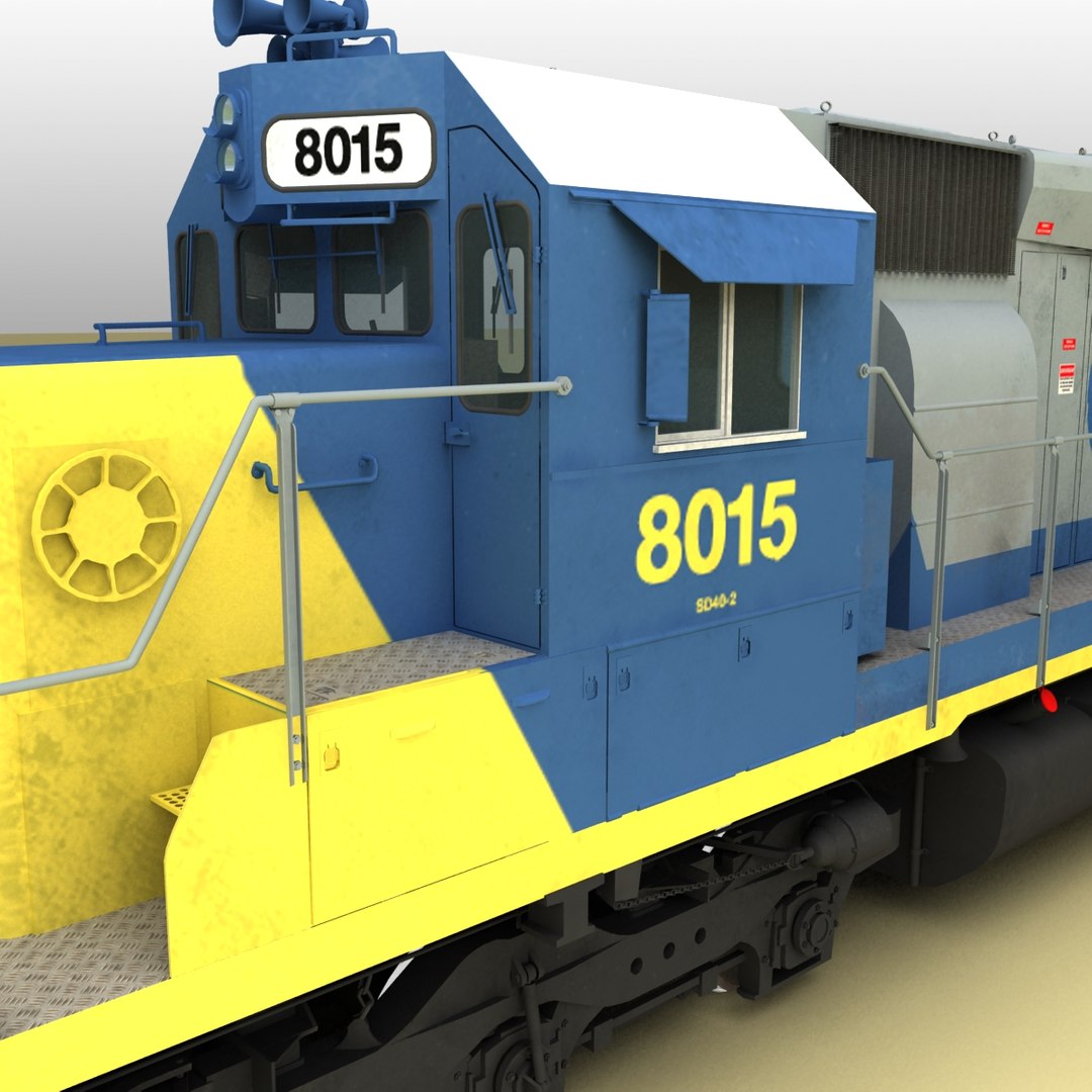 3ds Max Emd Sd40-2 Engines Csx