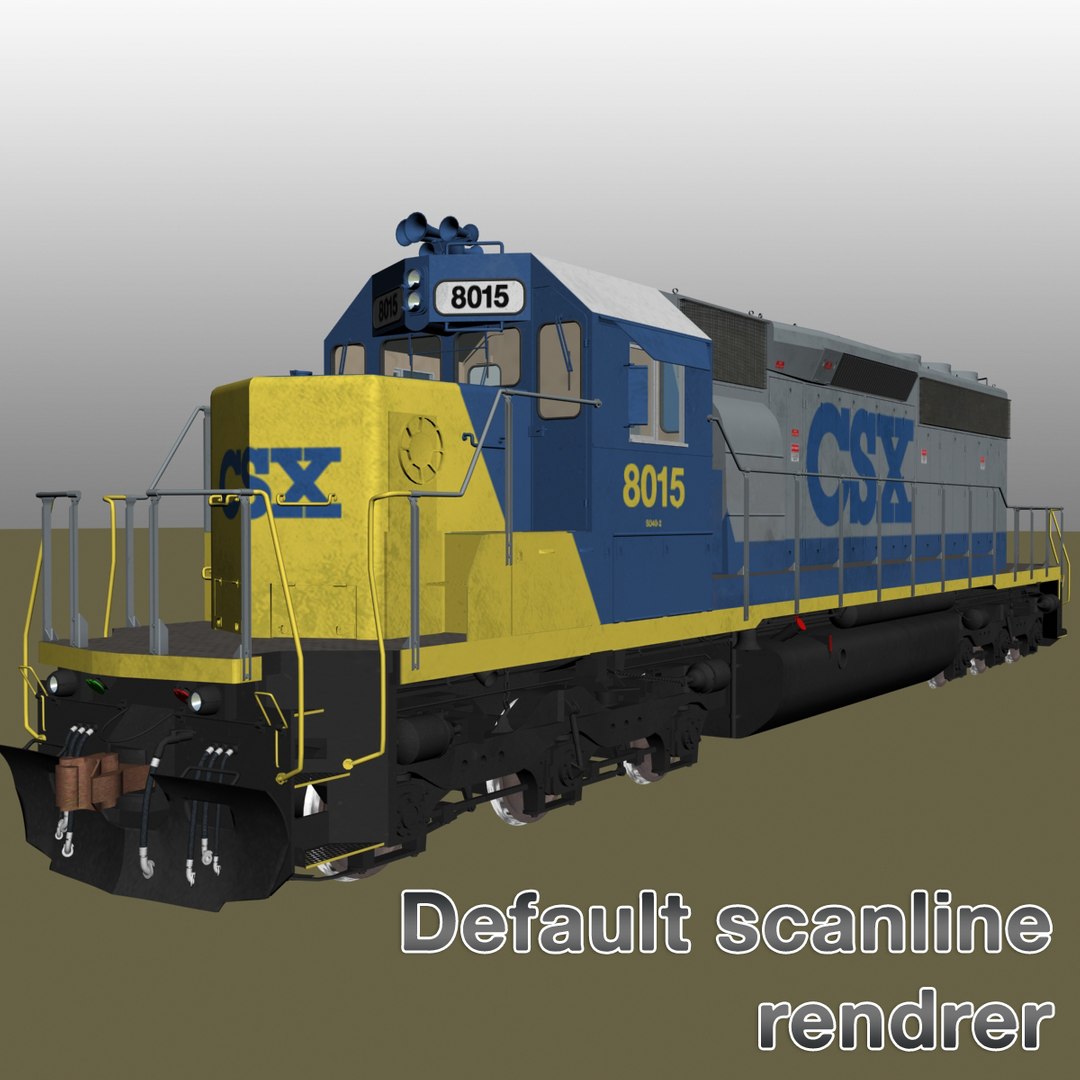 3ds Max Emd Sd40-2 Engines Csx