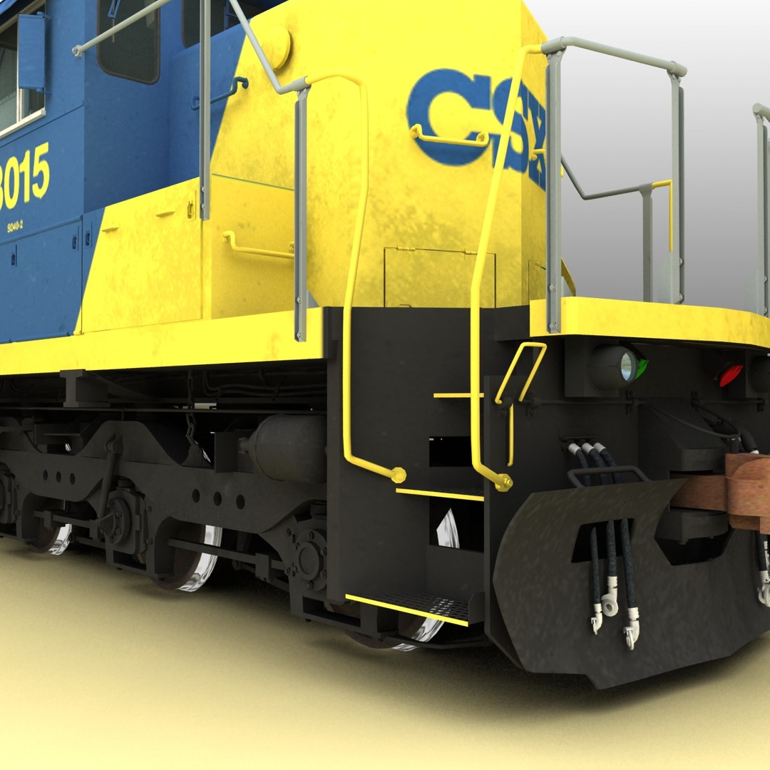 3ds Max Emd Sd40-2 Engines Csx