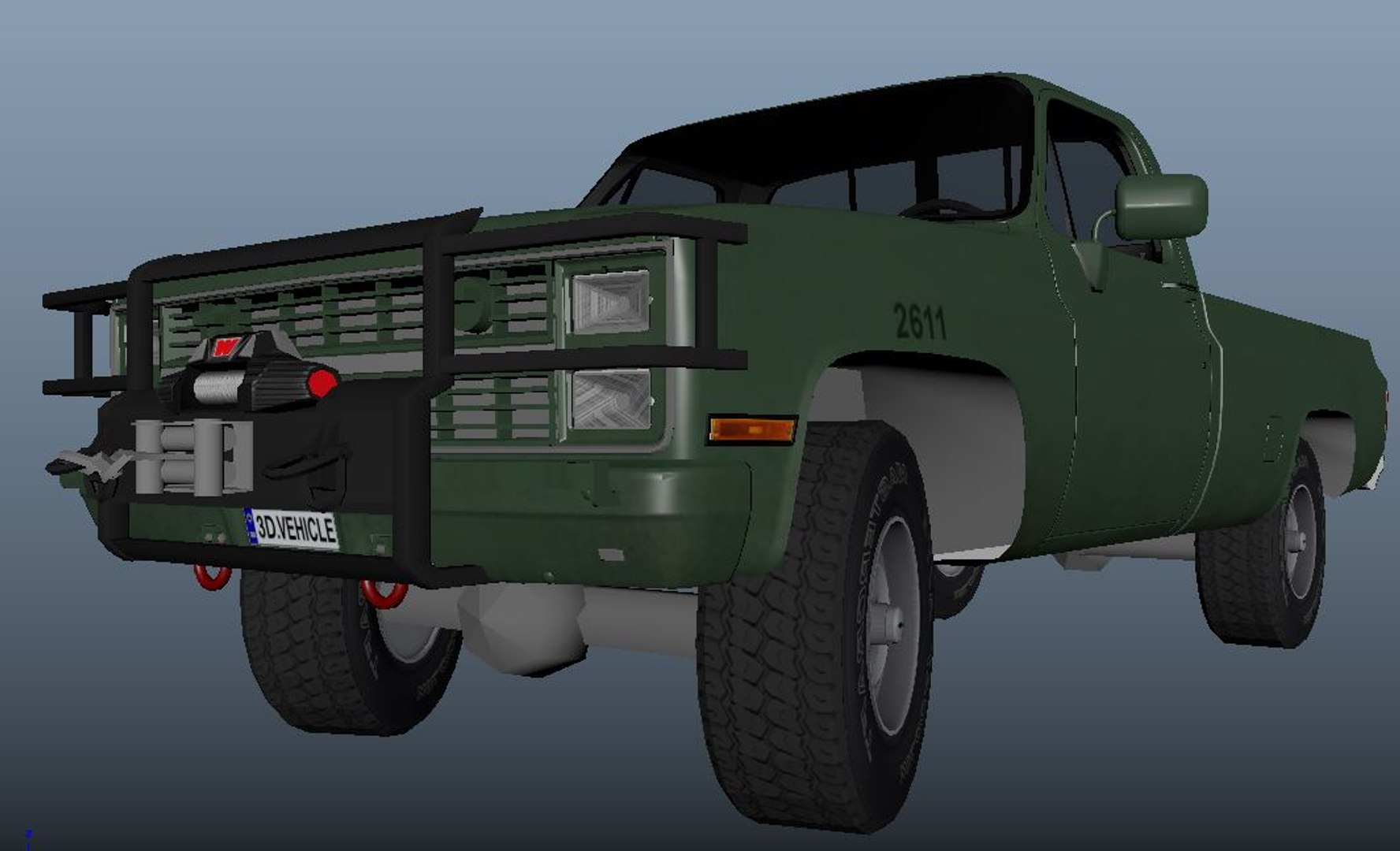 3D Model Military Pickup - TurboSquid 2169034