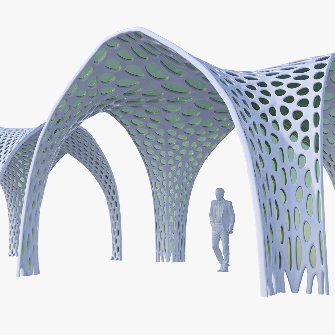 Futuristic Pergola Stand 3D Model - TurboSquid 2054631