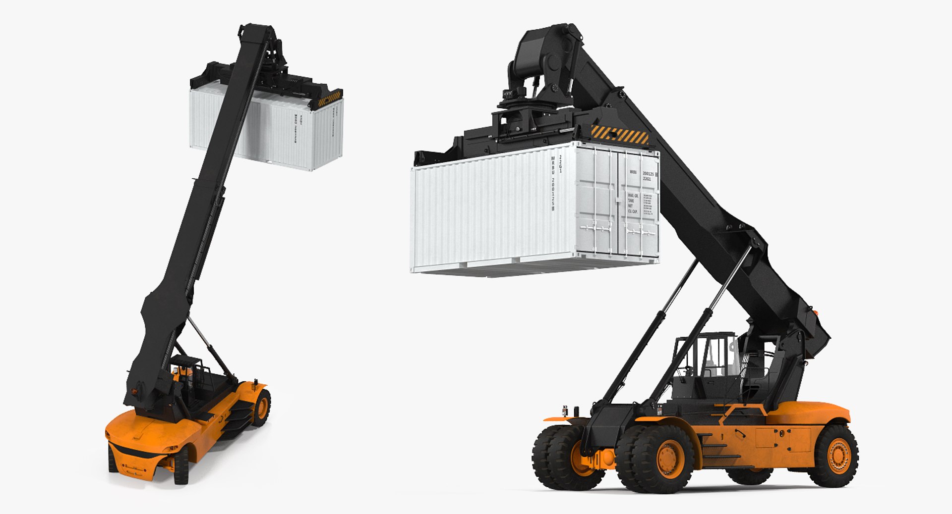 3D reach staker 20ft iso container model - TurboSquid 1303459