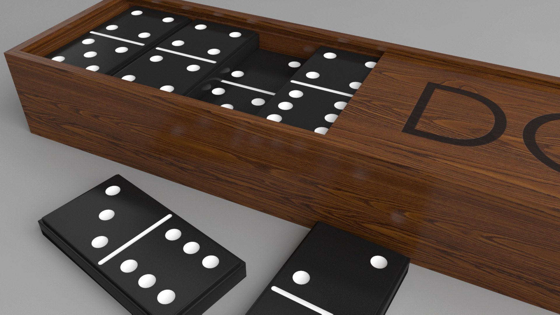 High quality set for the board game Domino 3D model - TurboSquid 2035542