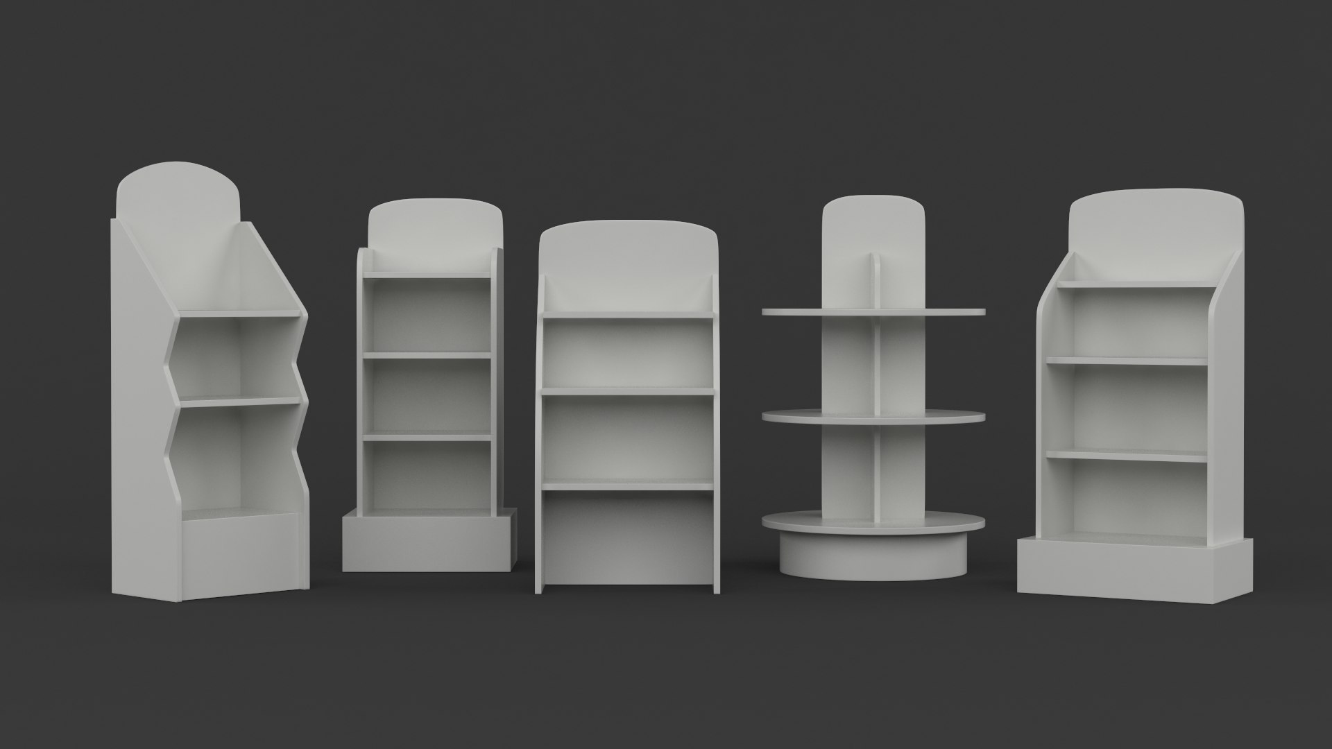 3D Empty Retail Shelves model - TurboSquid 1802567