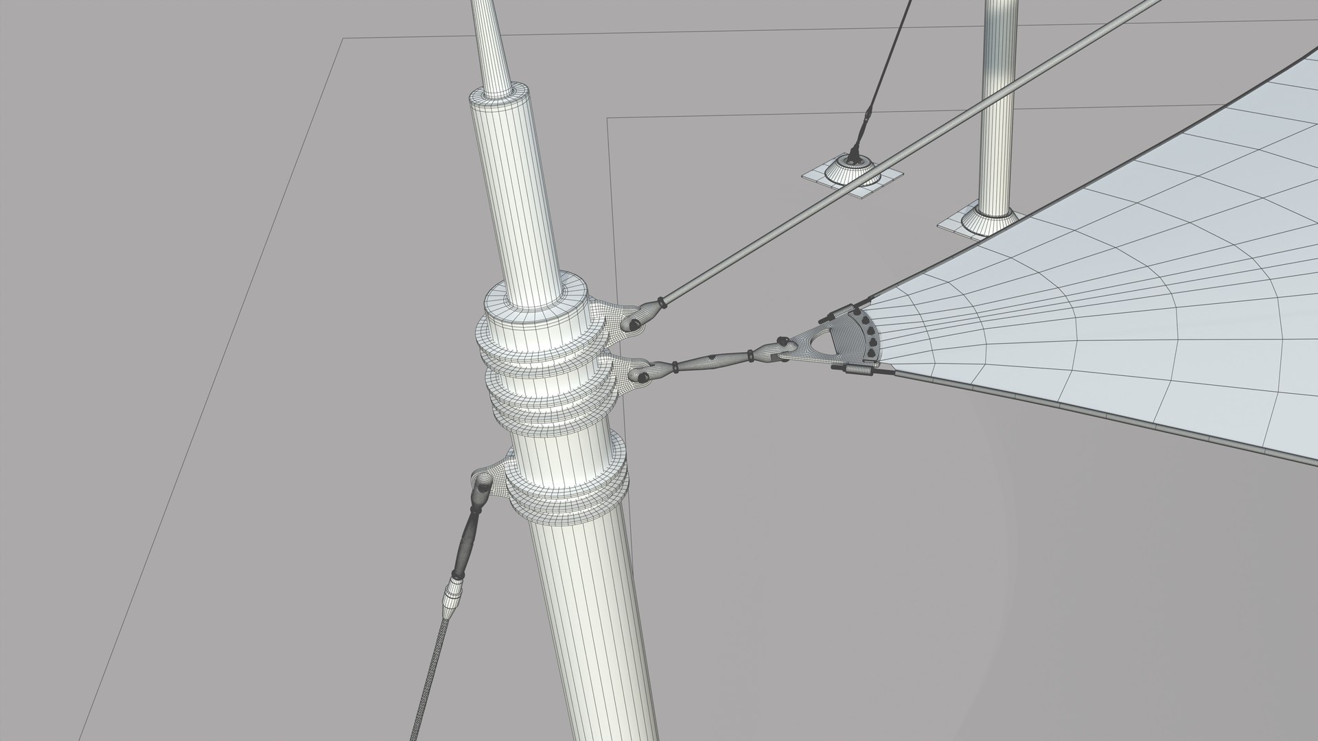 Tensile Structure Conical 3D Model - TurboSquid 2254784