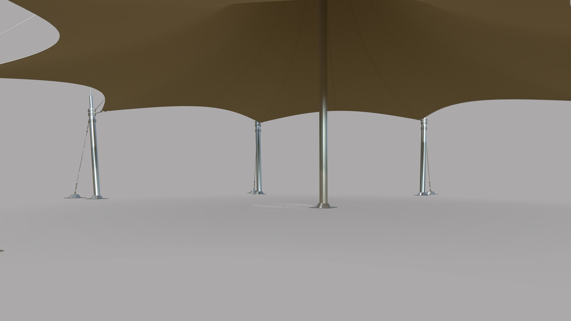 Tensile Structure Conical 3D Model - TurboSquid 2254784