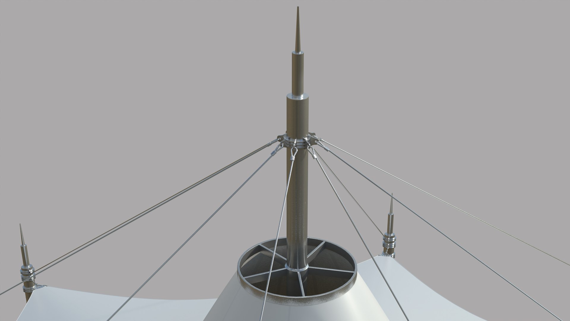 Tensile Structure Conical 3D Model - TurboSquid 2254784