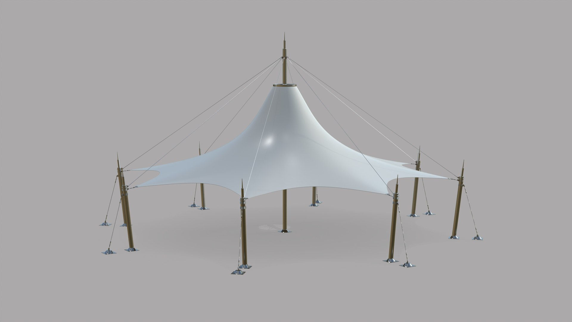 Tensile Structure Conical 3D Model - TurboSquid 2254784