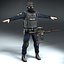 3d set rigged police