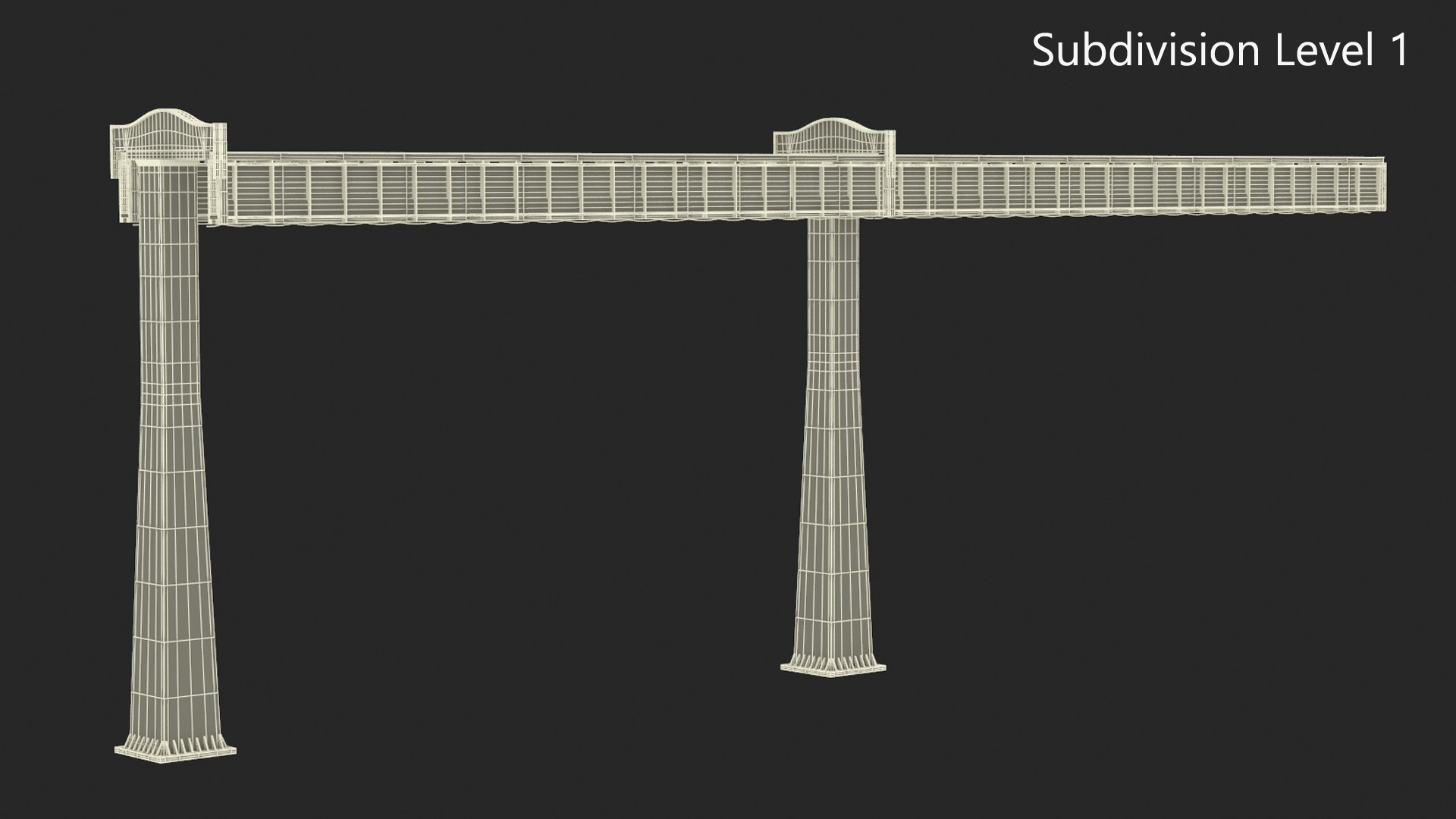 3D Model Monorail Track Structure - TurboSquid 2376673