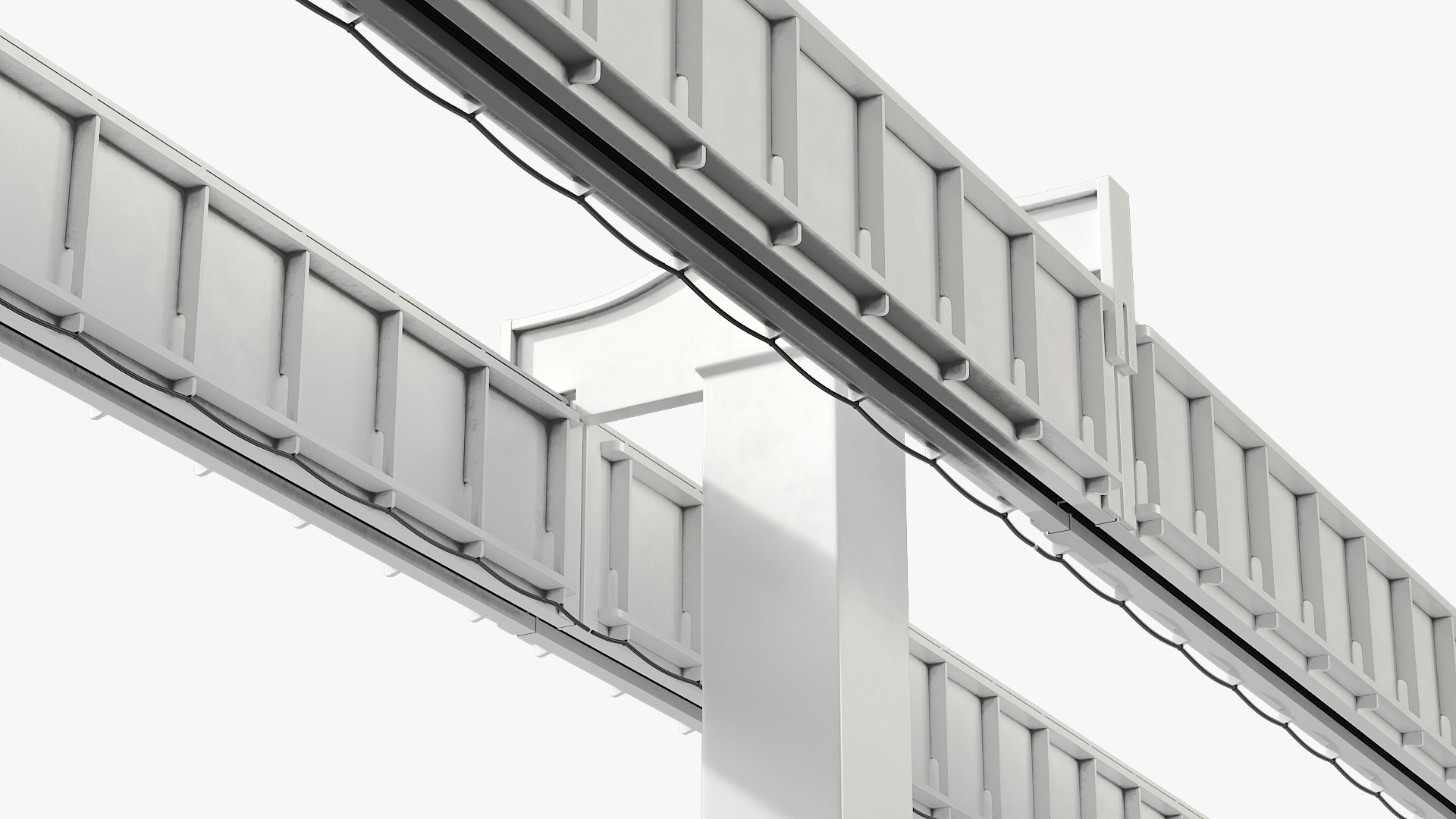 3D Model Monorail Track Structure - TurboSquid 2376673