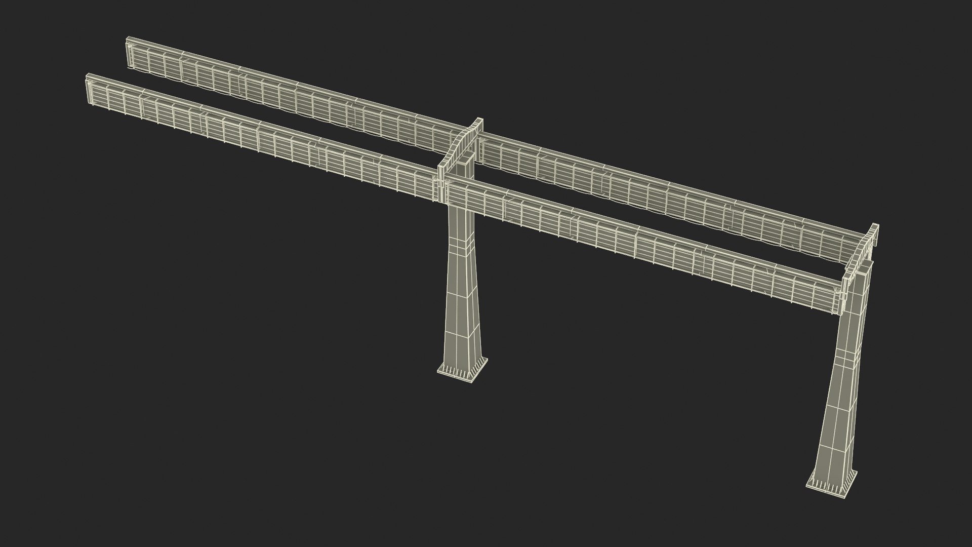 3D Model Monorail Track Structure - TurboSquid 2376673