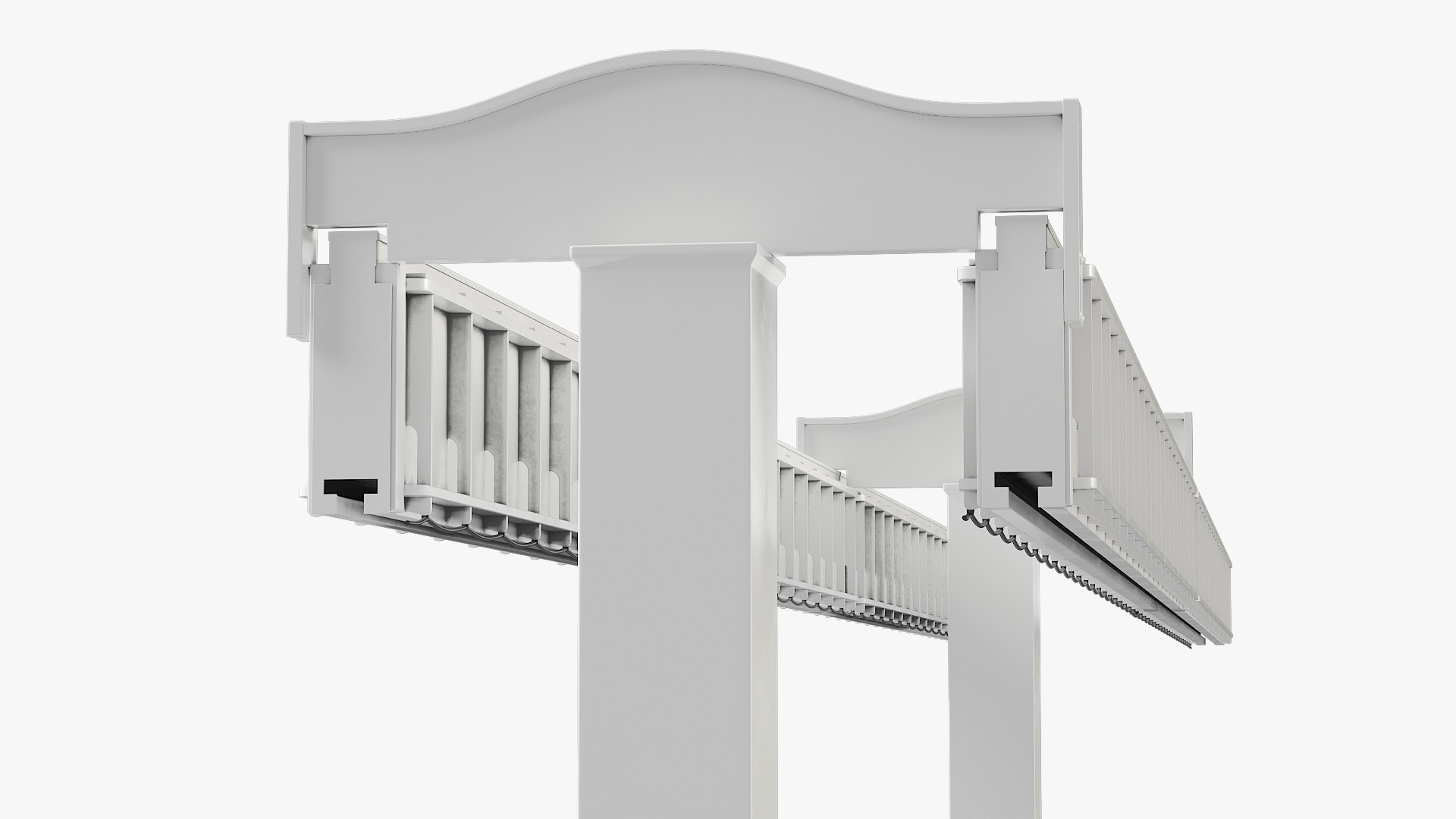 3D Model Monorail Track Structure - TurboSquid 2376673