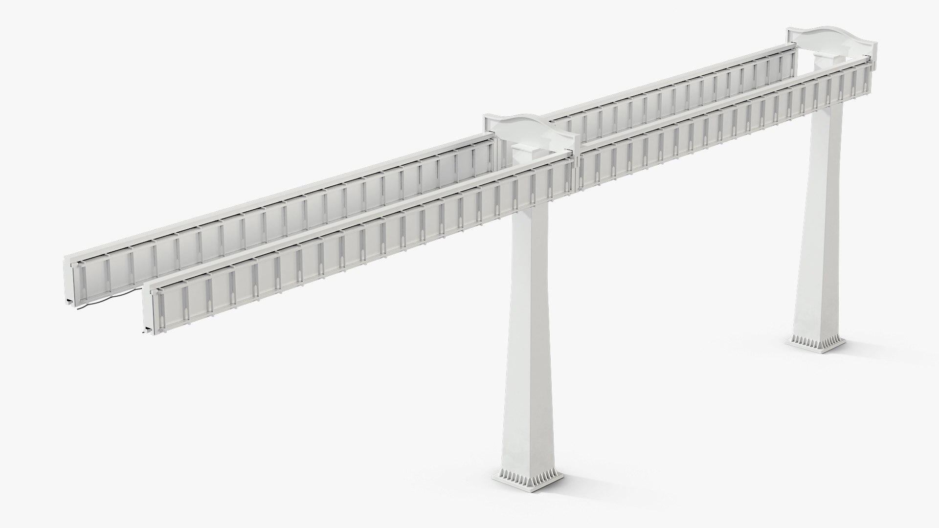 3D Model Monorail Track Structure - TurboSquid 2376673