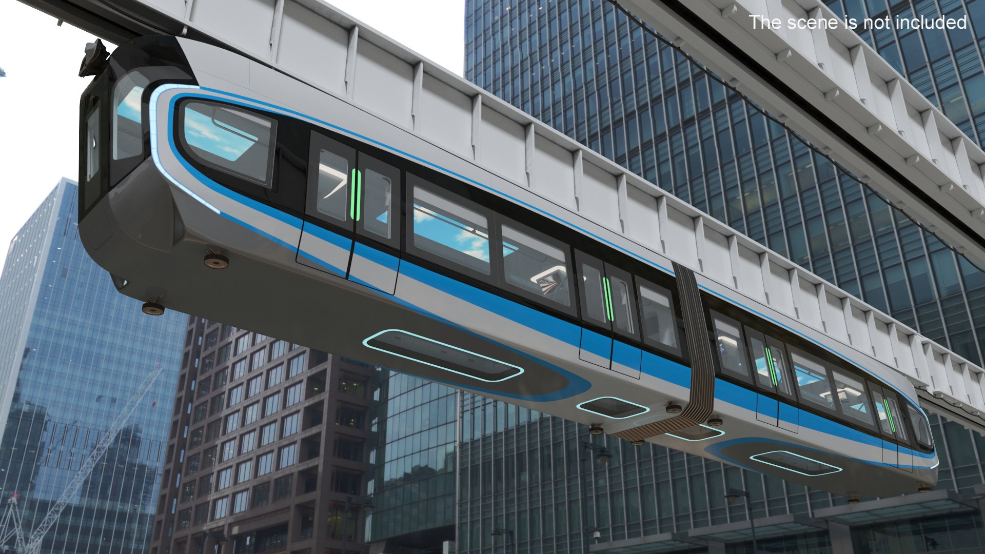 3D Model Monorail Track Structure - TurboSquid 2376673