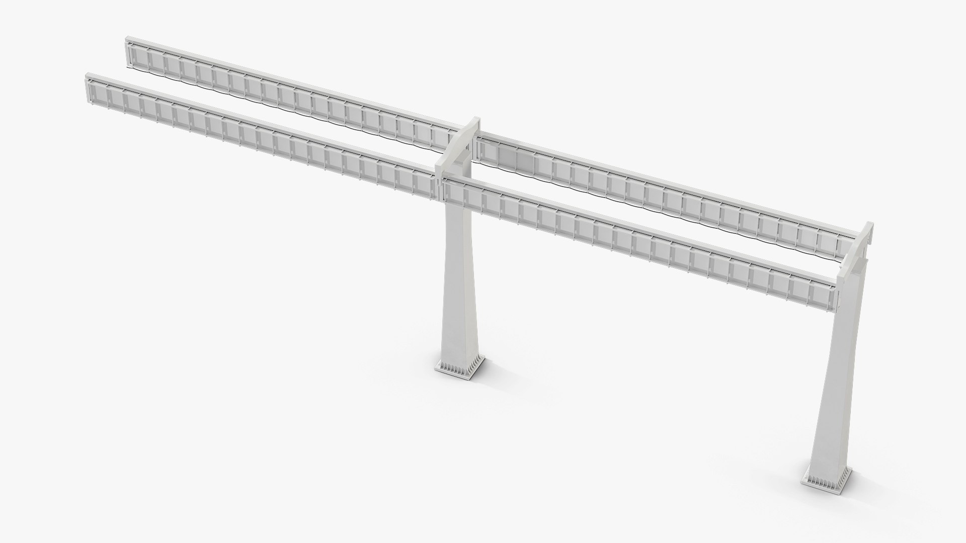 3D Model Monorail Track Structure - TurboSquid 2376673