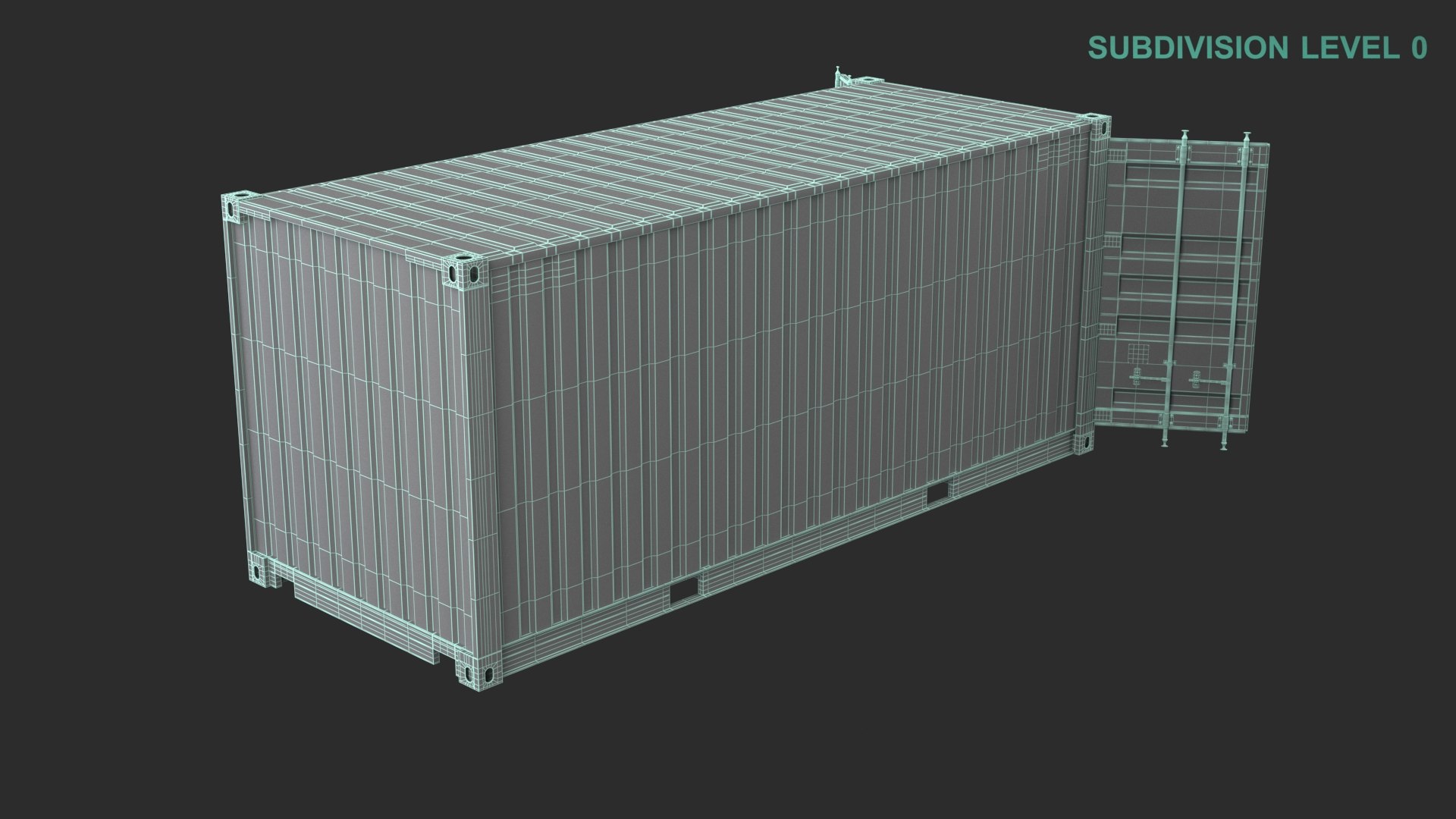 20ft Open Shipping Container Model - TurboSquid 2017520