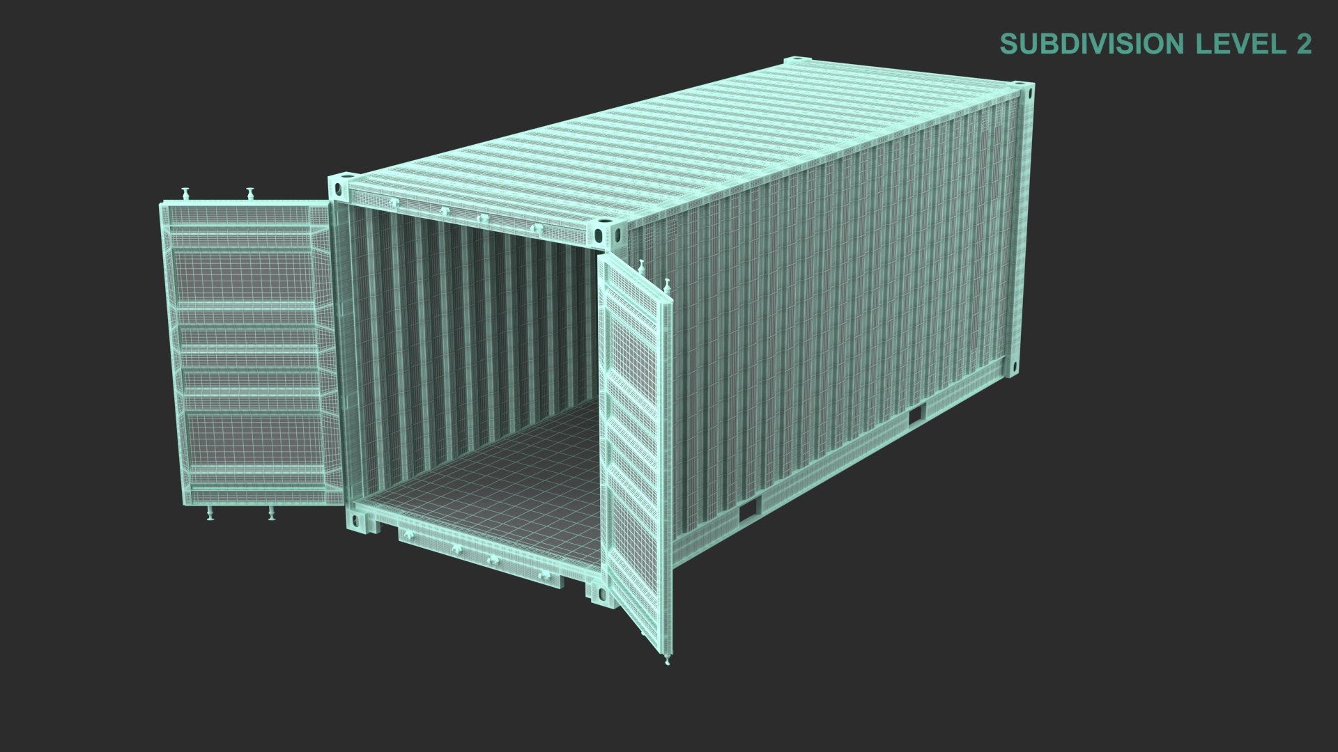 20ft Open Shipping Container Model - TurboSquid 2017520
