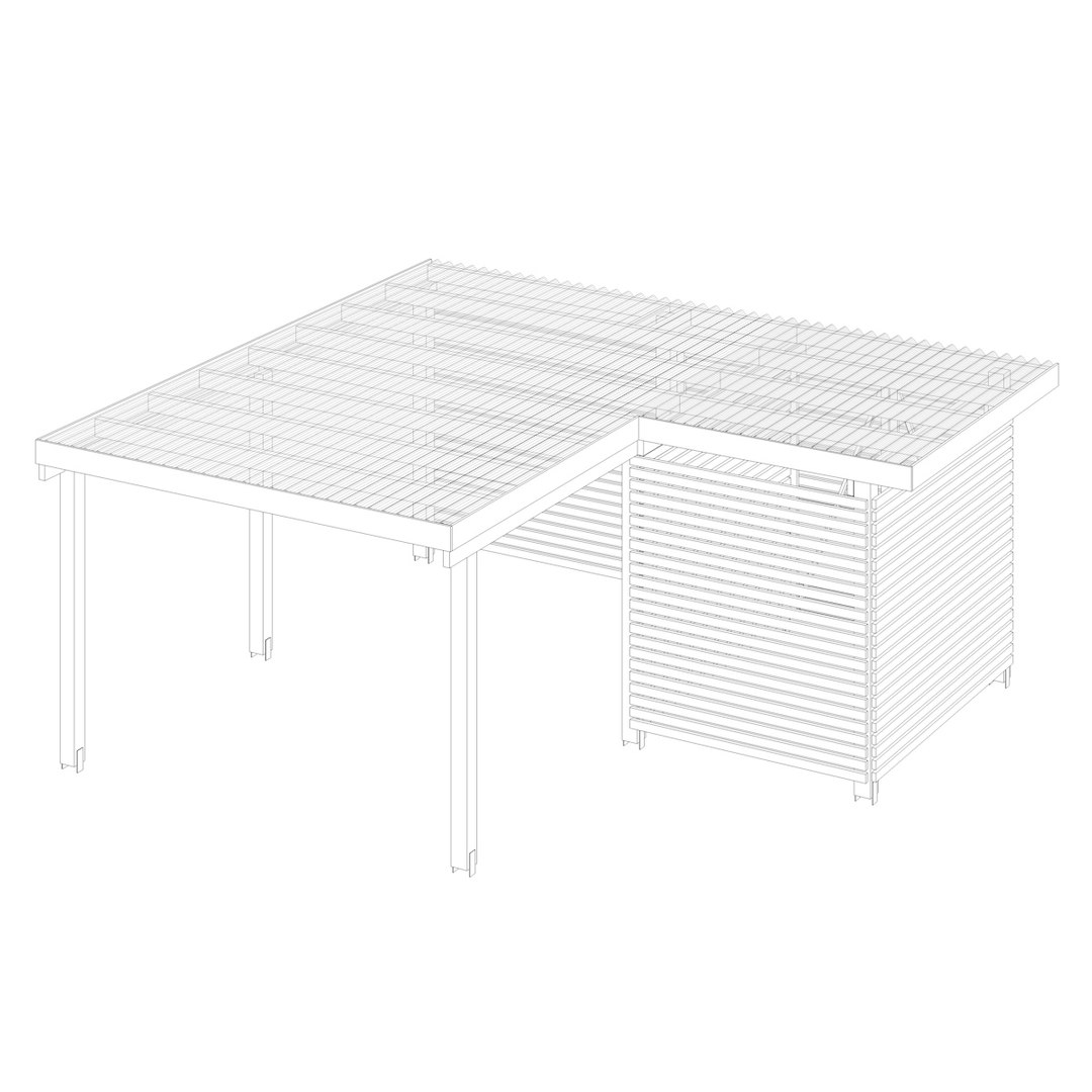 Carports - Paneled Wood 3D - TurboSquid 1475352