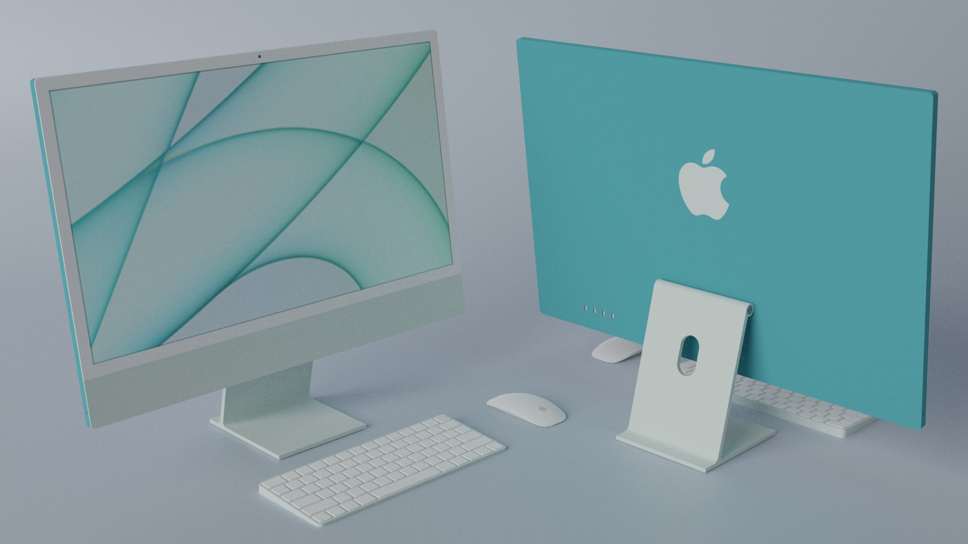 3D Model IMac 24-inch 2021 Green - TurboSquid 1937948