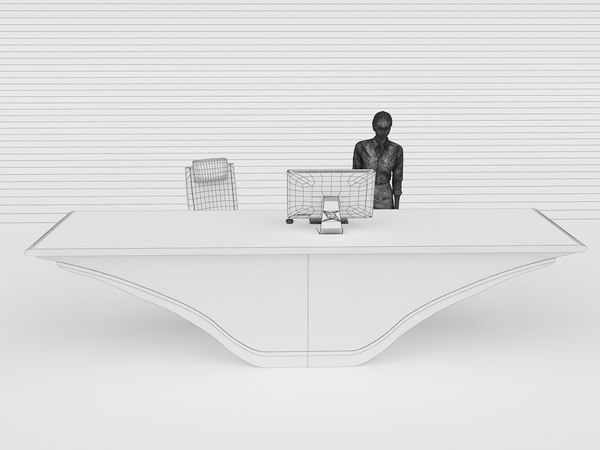 3D model Reception Desk - 075 - TurboSquid 1994818