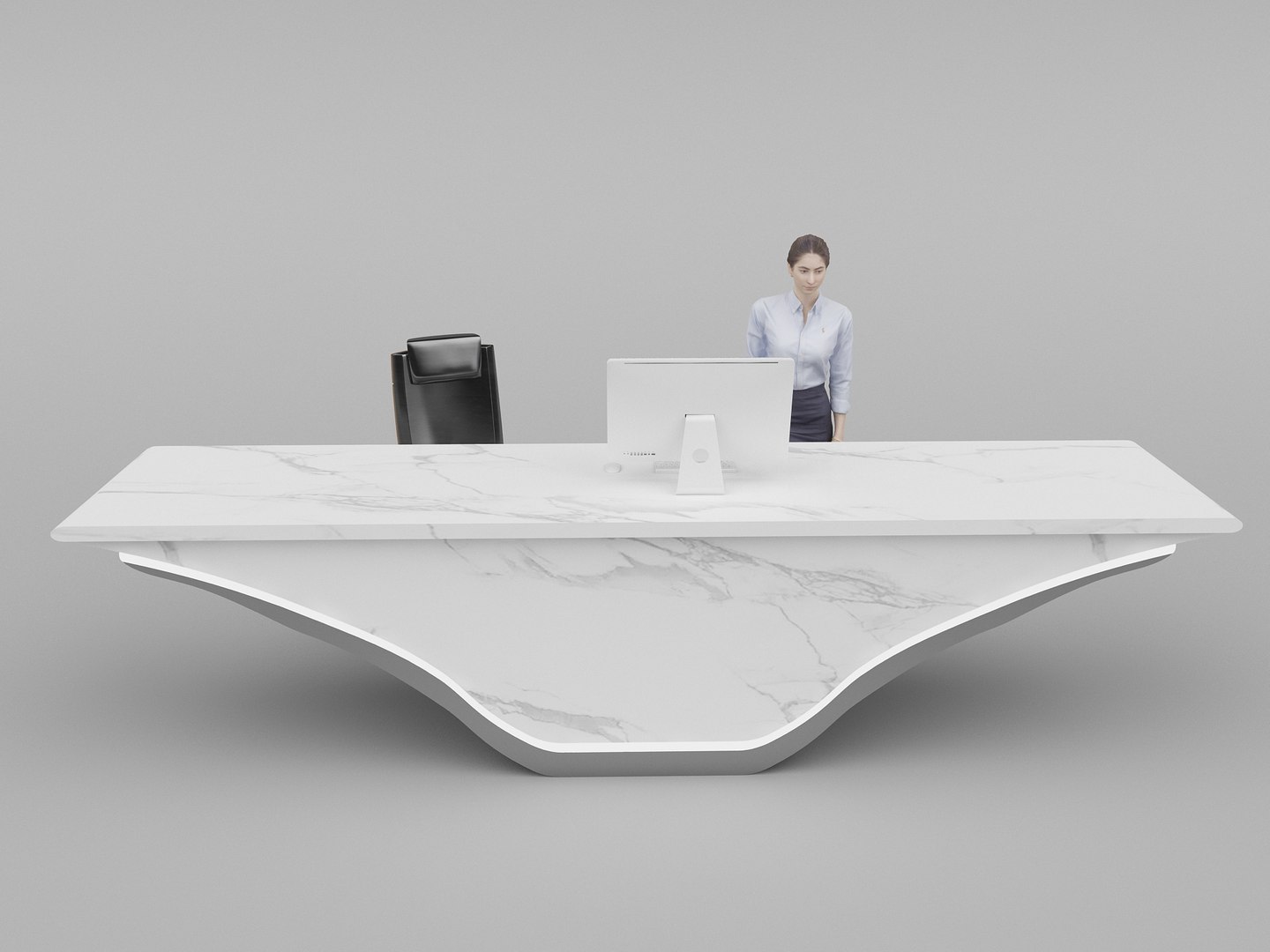 3D model Reception Desk - 075 - TurboSquid 1994818