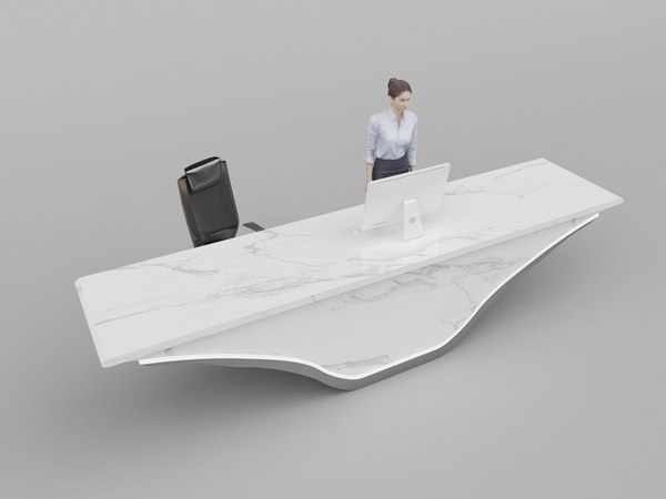 3D model Reception Desk - 075 - TurboSquid 1994818