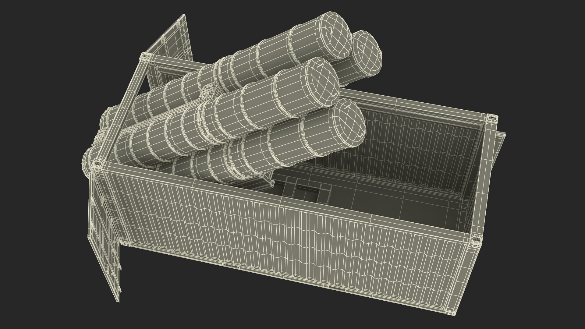 Missile Launch Container In Firing Mode 3D Model - TurboSquid 2434501