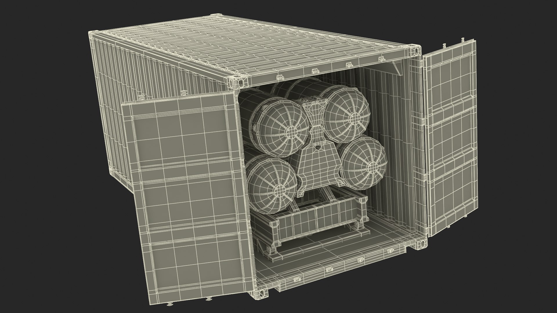 Missile Launch Container In Firing Mode 3D Model - TurboSquid 2434501