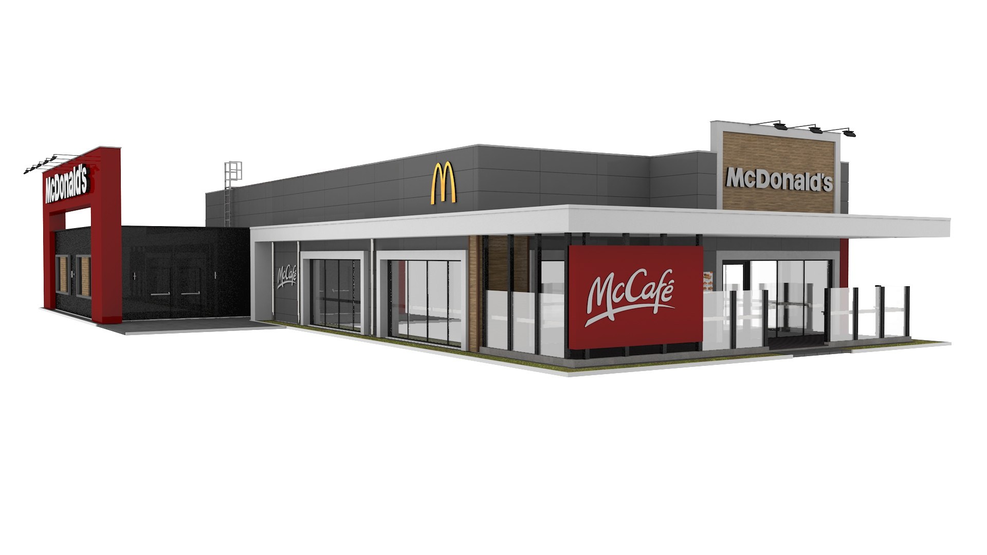 3D Mcdonald S Mccafe Restaurant Model - TurboSquid 1575304