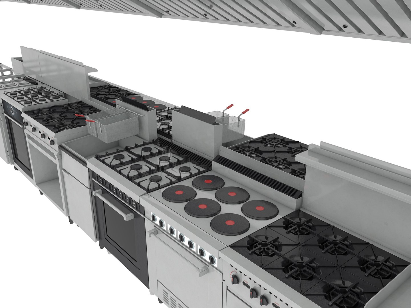 Commercial Kitchen Set 3D Model - TurboSquid 2091067