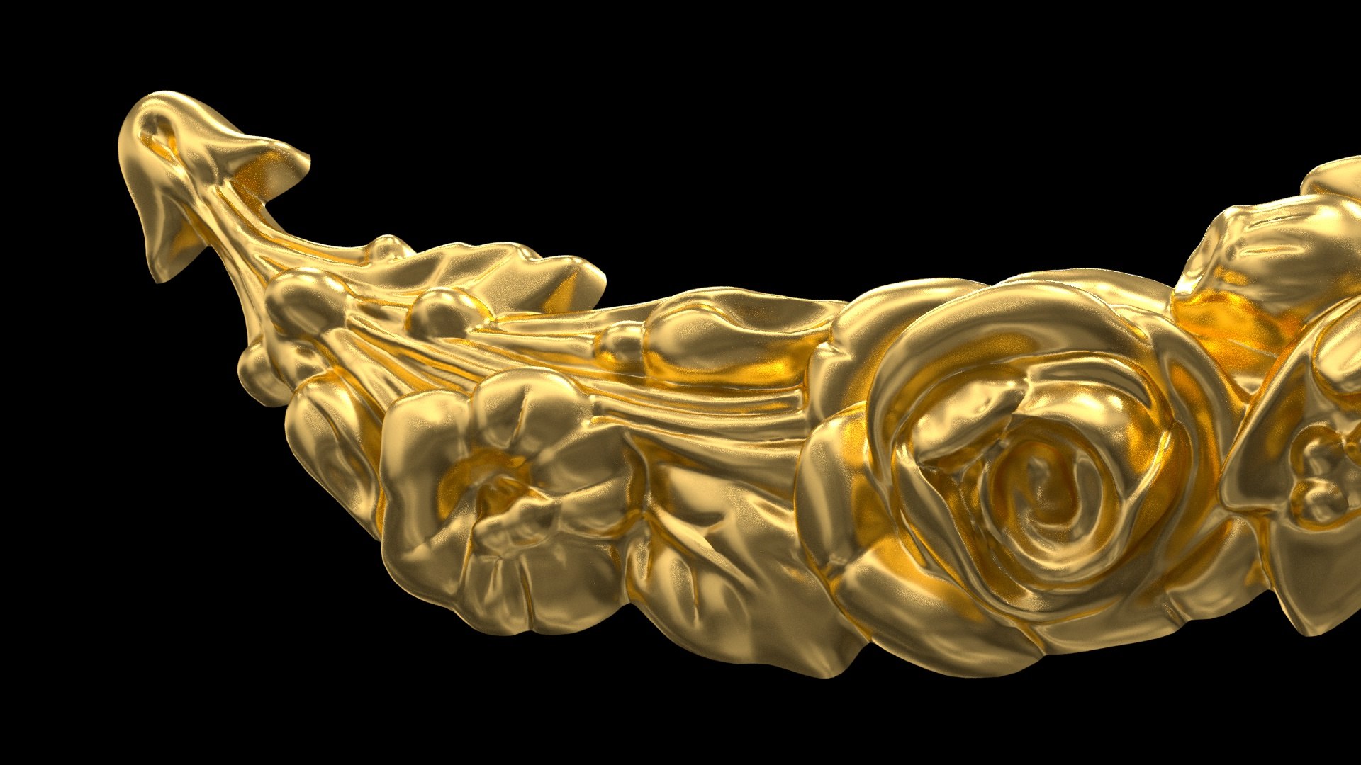 Plaster Decorative Bow DS282 3D Model - TurboSquid 2385544