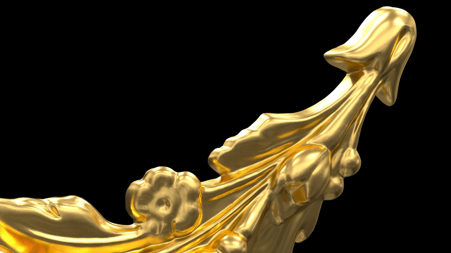 Plaster Decorative Bow DS282 3D Model - TurboSquid 2385544