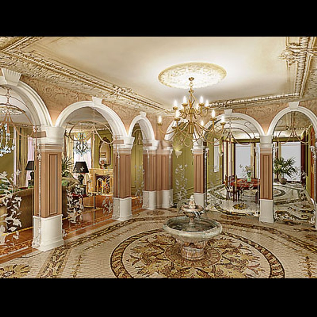 classic interior 3d model