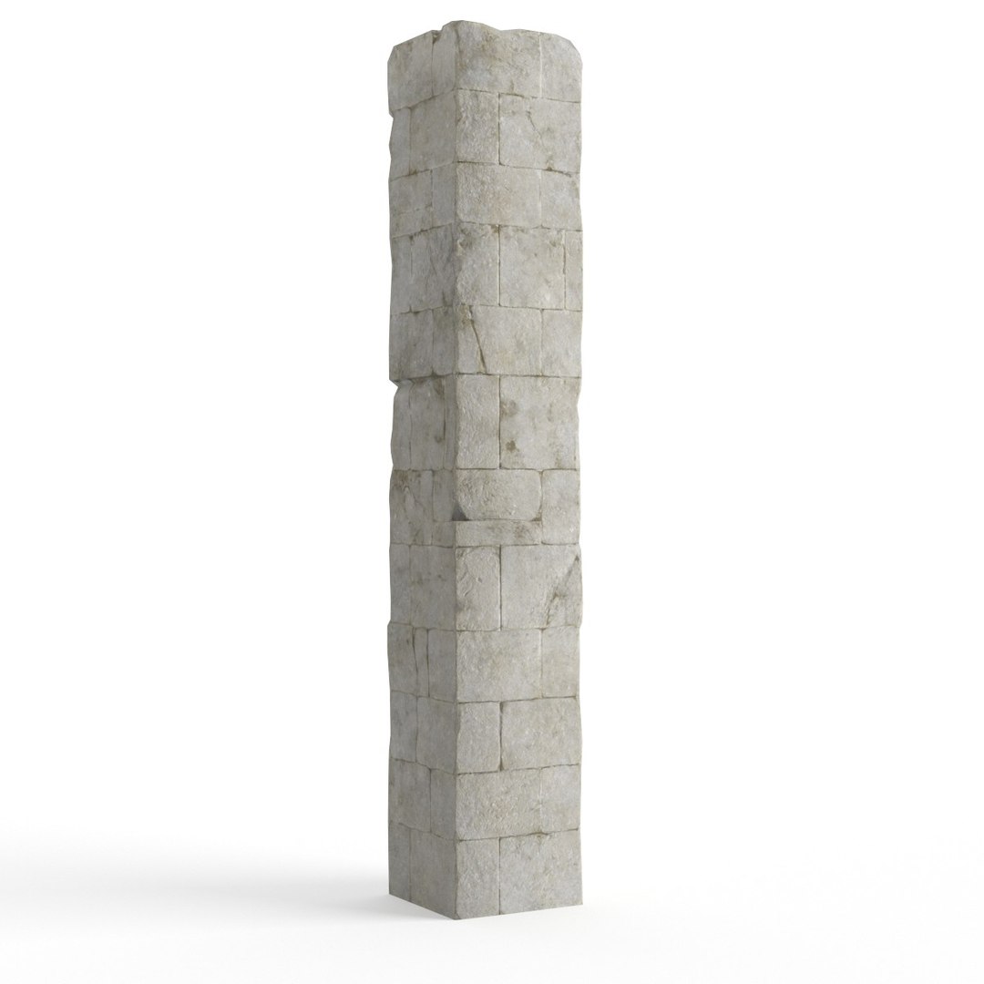 Stone Column 3D - TurboSquid 1471909