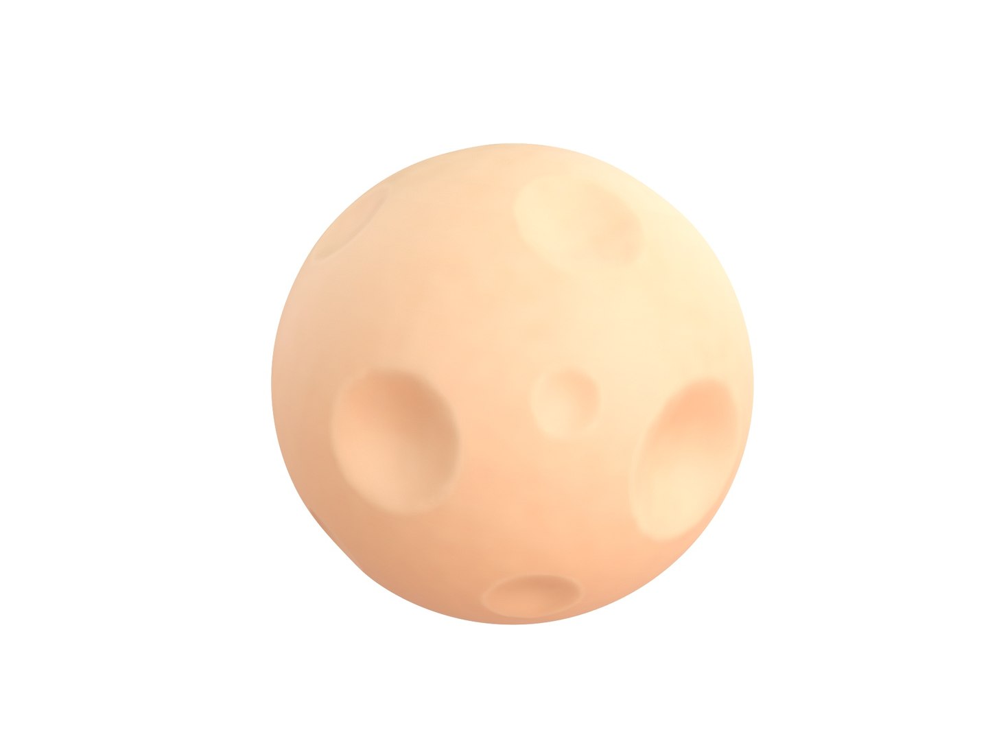 Moon Cartoon Model - TurboSquid 1640764