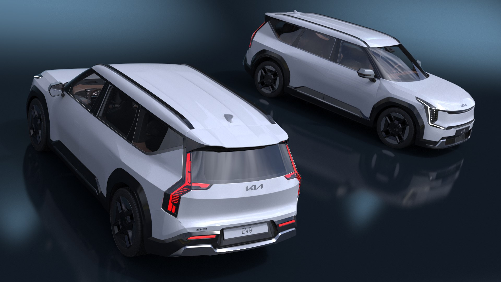 KIA EV9 Electric SUV White Simplified 3D Model - TurboSquid 2339689