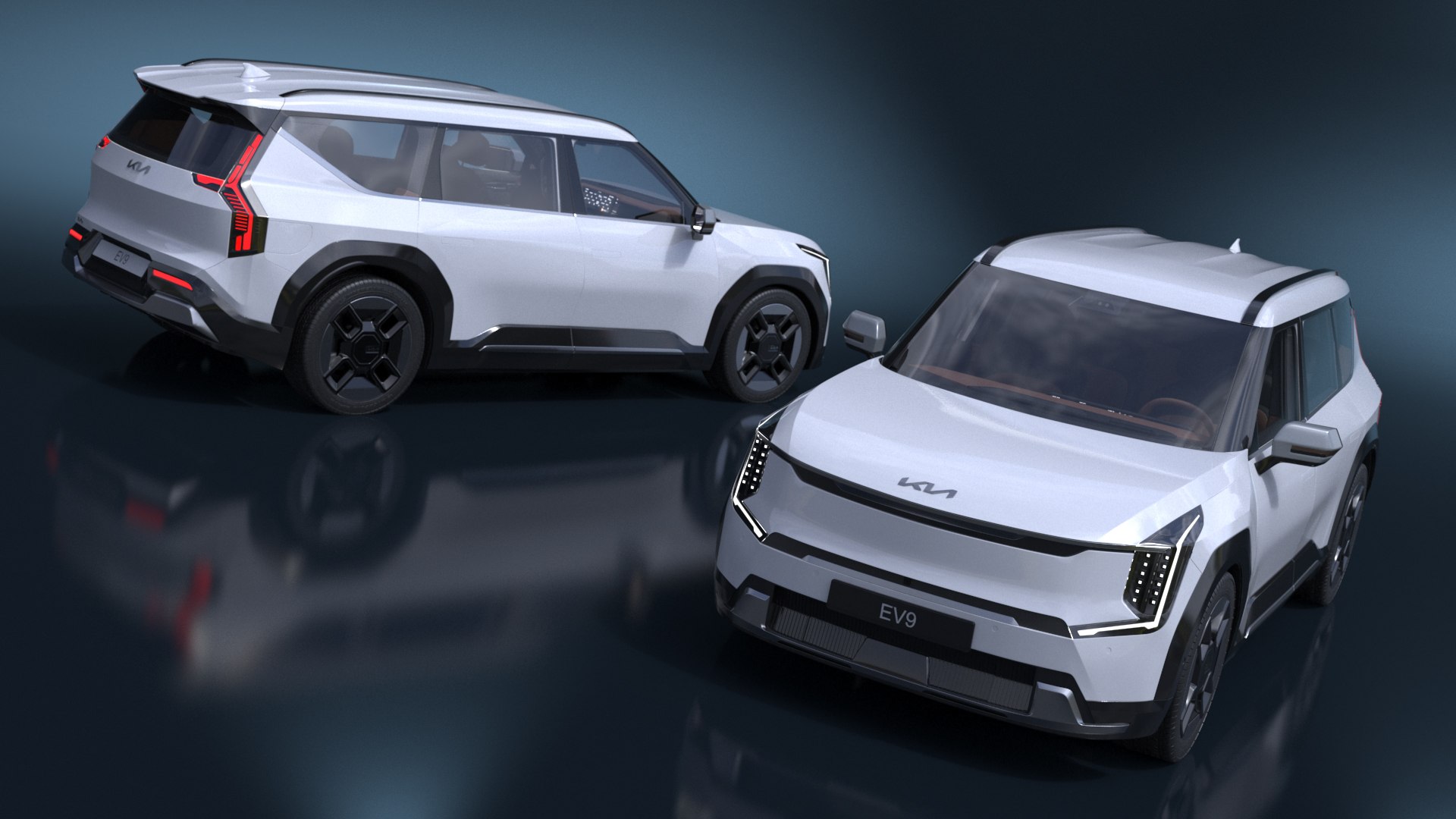 KIA EV9 Electric SUV White Simplified 3D Model - TurboSquid 2339689